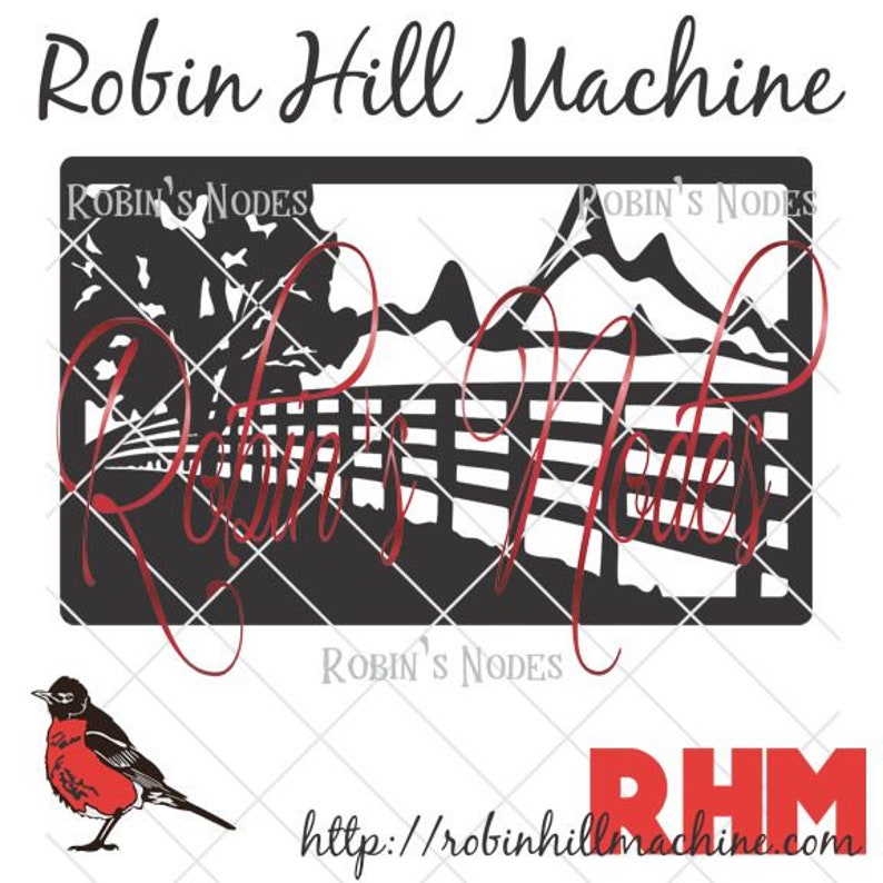 Fence landscape dxf svg file digital vector plasma cutting | Etsy