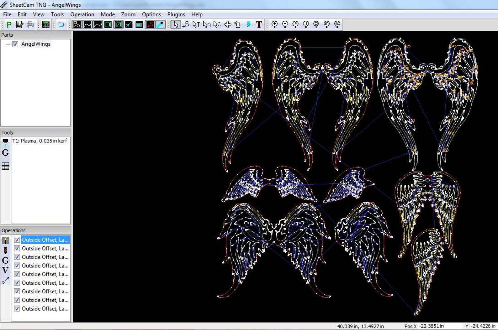 Angel Wings Dxf Svg Files Plasma Cutting CNC Laser Metal Art Water Jet ...