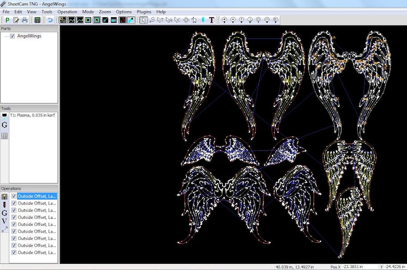 Angel Wings Dxf Svg Files Plasma Cutting CNC Laser Metal Art Water Jet ...