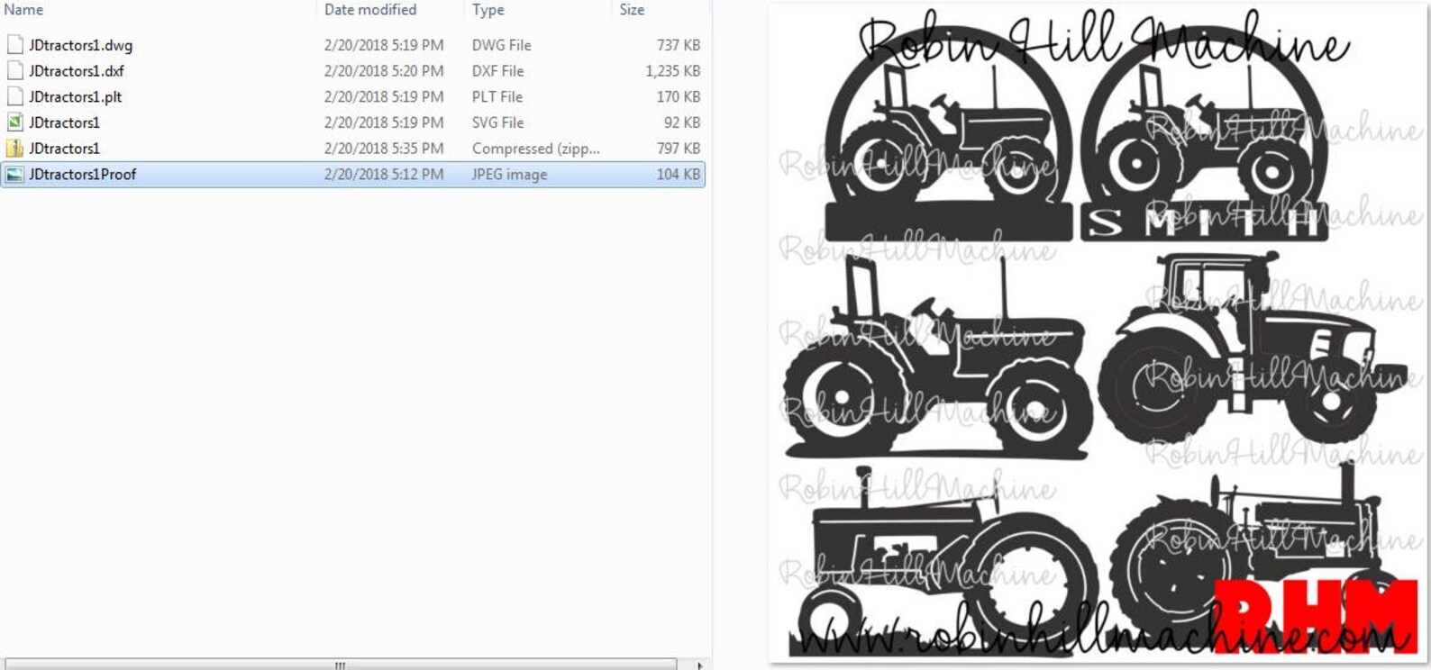 5 Tractor Files Dxf Svg Files Plasma Cutting CNC Laser Metal - Etsy ...