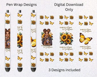 Pen Wrap Bundle, Pen Wrap Sublimation Designs, Epoxy Pen Wraps, Pen ...