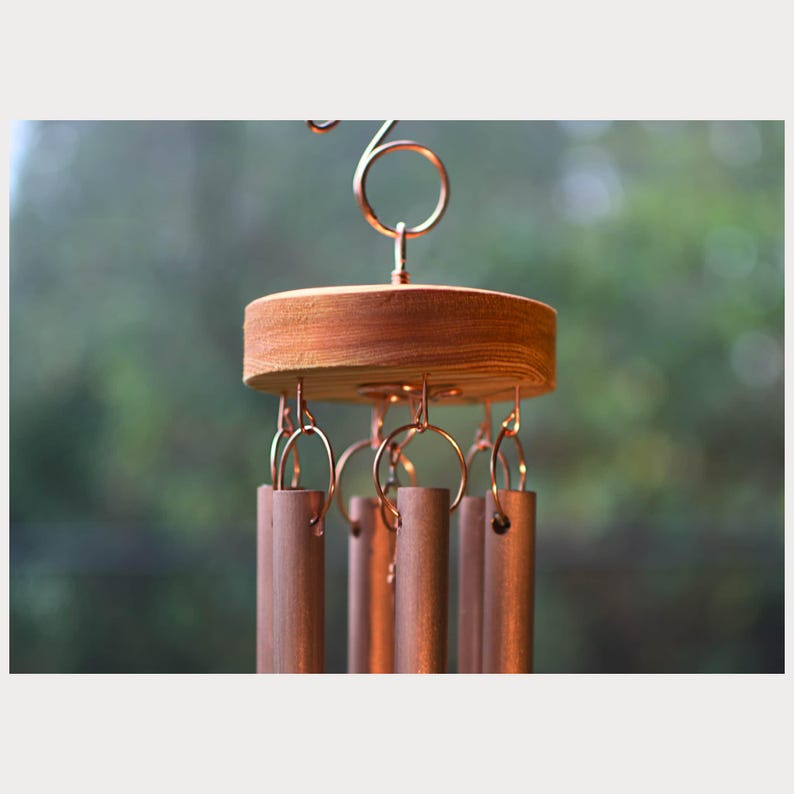 Handcrafted Copper Wind Chime - Large - Soothing Sound, Free Engraving ...