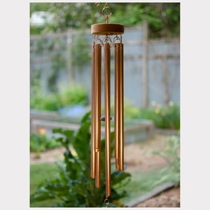 Handcrafted Copper Wind Chime - 8 Chimes Relaxing Sound - All Season ...