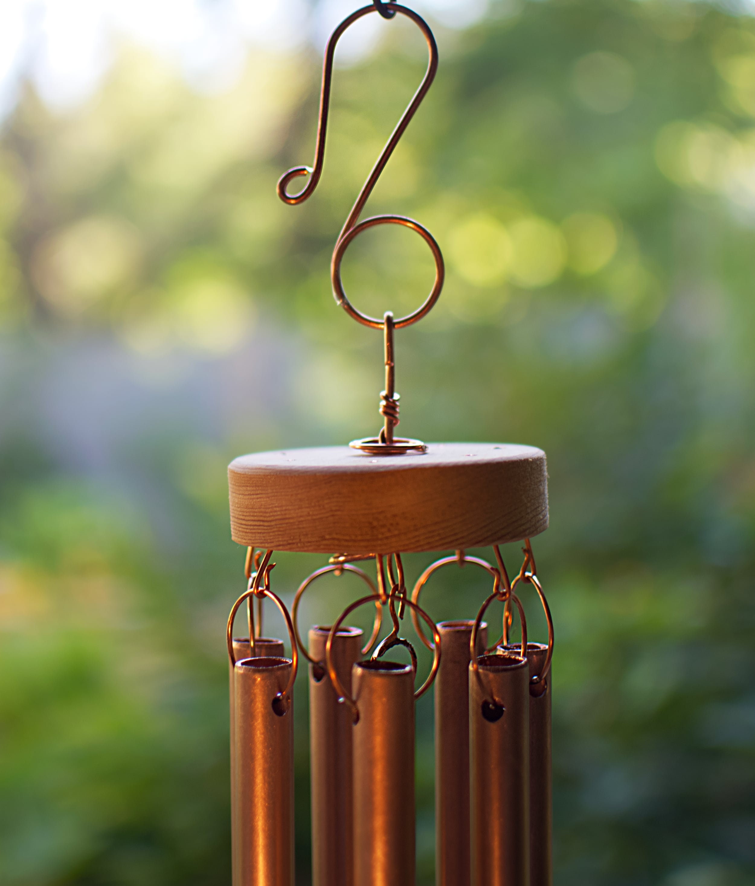 Wind Chime 7 Copper Chimes Handmade anniversary windchimes | Etsy