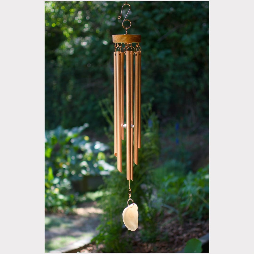 Copper Wind Chime - Oyster Shell - Soothing Sound - All Season - (7 ...