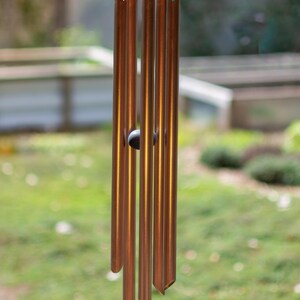 Large Driftwood Wind Chime - Copper Chimes - Beach Stones - Calming ...