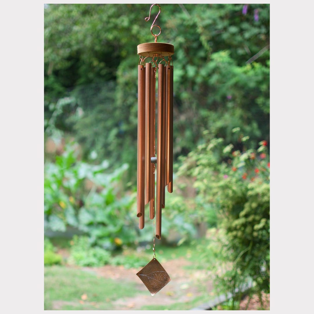 Handcrafted Copper Wind Chime - 8 Chimes Relaxing Sound - Fancy ...