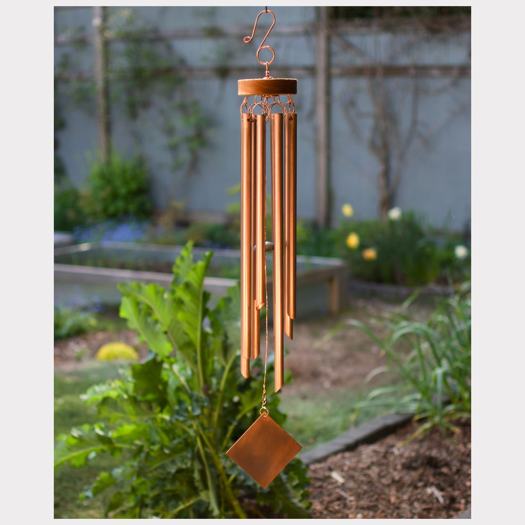 Handcrafted Copper Wind Chime 8 Chimes Relaxing Sound All Season ...