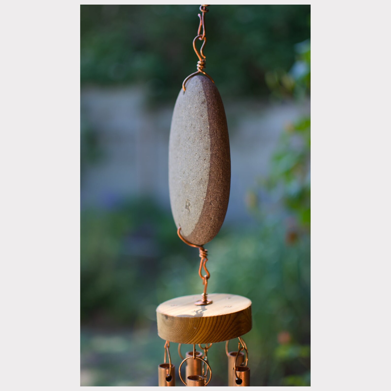 Zen Wind Chime - Beach Stone - Real Copper - All Season - (5 Chimes ...