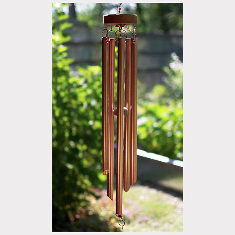 Large Zen Wind Chime: Natural Beach Stones & Copper Chimes - Etsy
