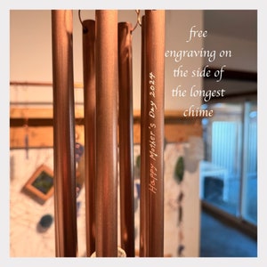 Handcrafted Copper Wind Chime - 8 Chimes Relaxing Sound - All Season ...