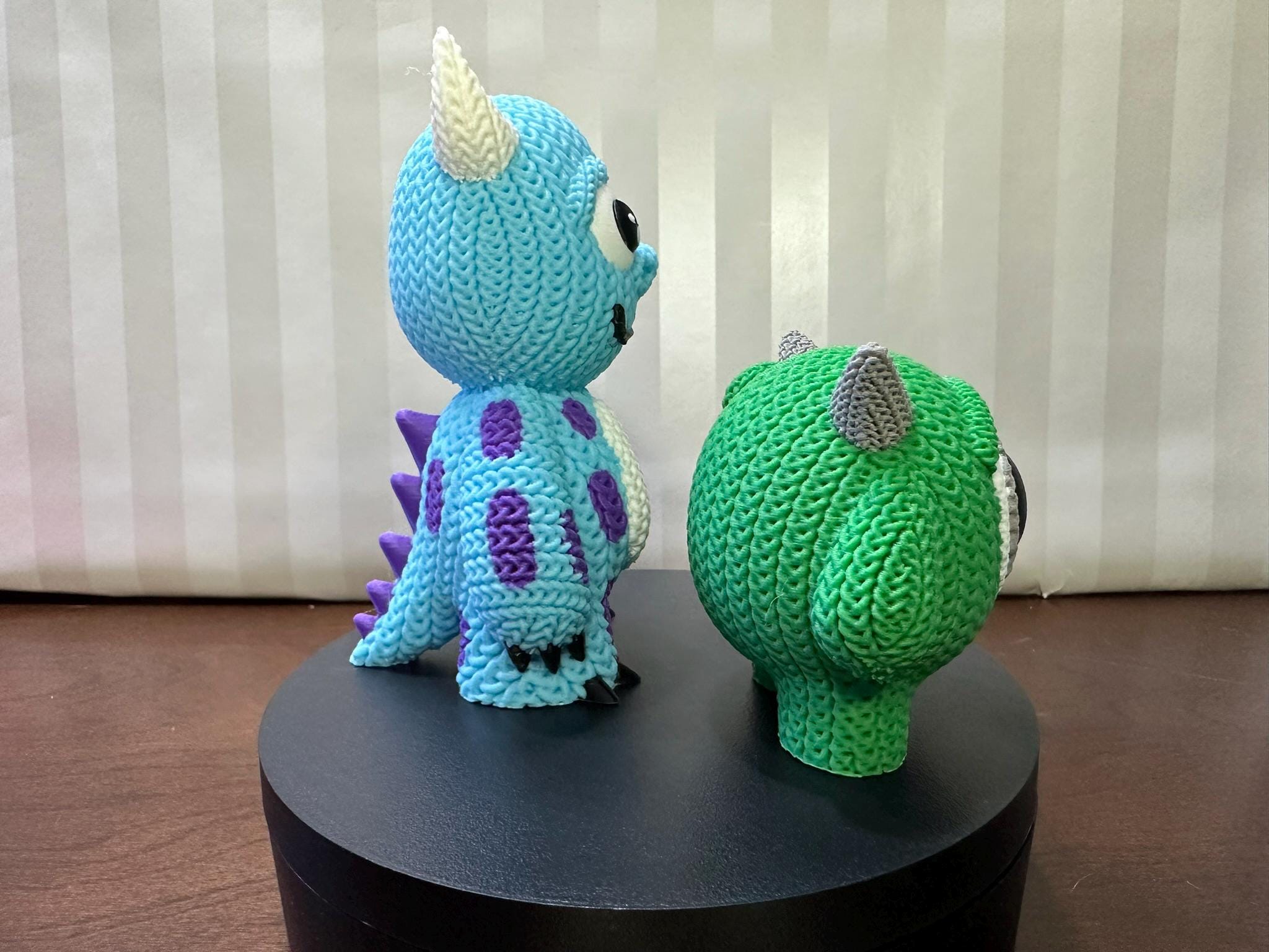 3D Printed Knit Mike & Sulley From Monsters, Inc. Mischief in Stitches ...