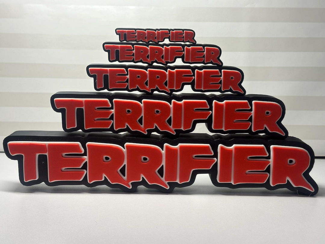 Terrifier 3D Printed Desk/shelf Sign - Horror Movie Memorabilia - Etsy