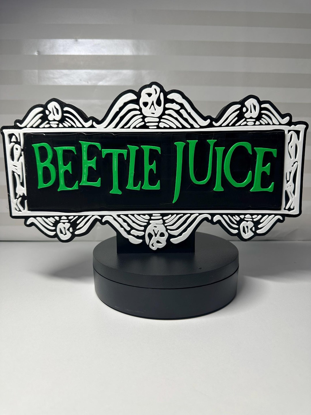 Beetlejuice 3D Printed Desk/shelf Sign - Quirky Decor for Fans - Etsy
