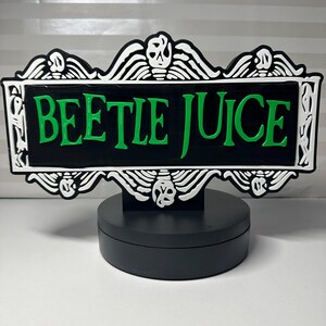 Beetlejuice 3D Printed Desk/shelf Sign - Quirky Decor for Fans - Etsy