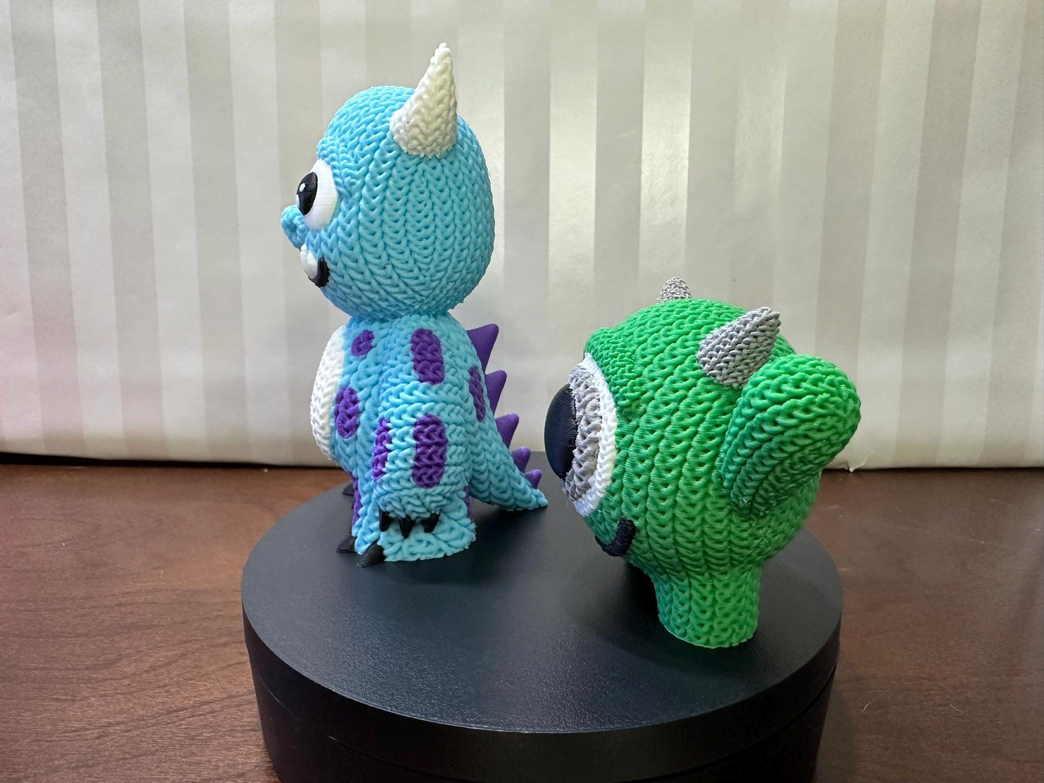3D Printed Knit Mike & Sulley From Monsters, Inc. Mischief in Stitches ...