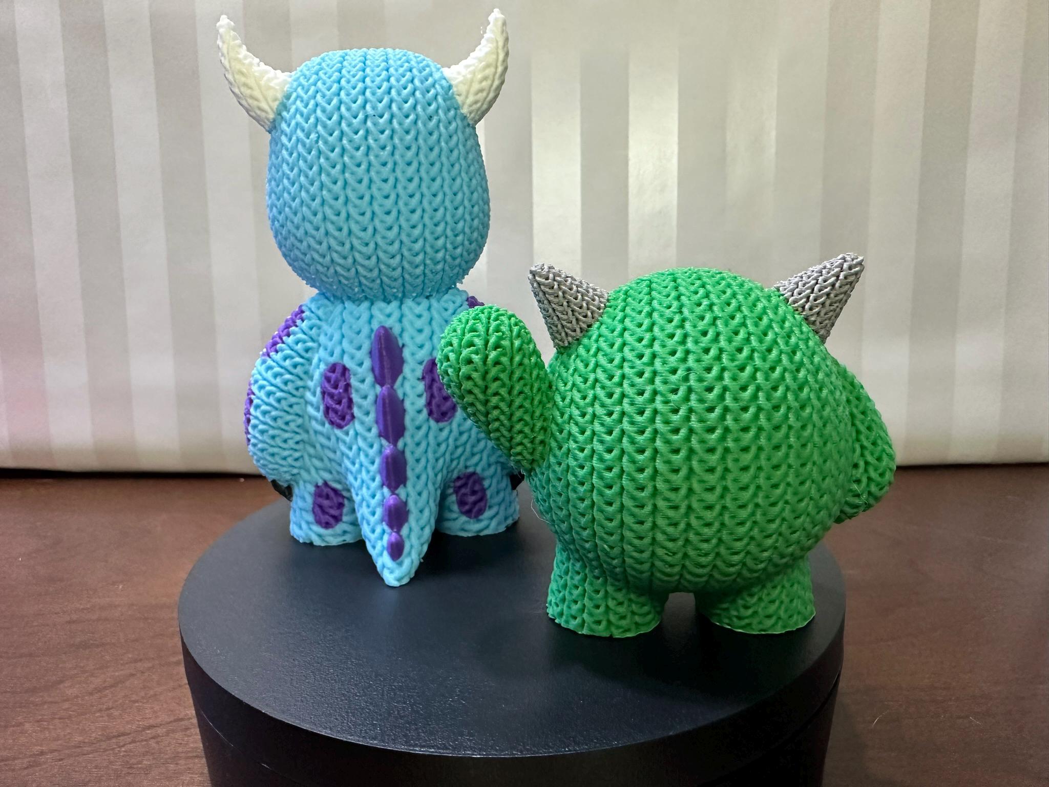 3D Printed Knit Mike & Sulley From Monsters, Inc. Mischief in Stitches ...