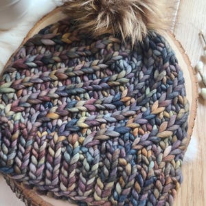 Natural Merino Wool Hat Wool Beanie, Merino Wool Chunky Hat Neutral ...