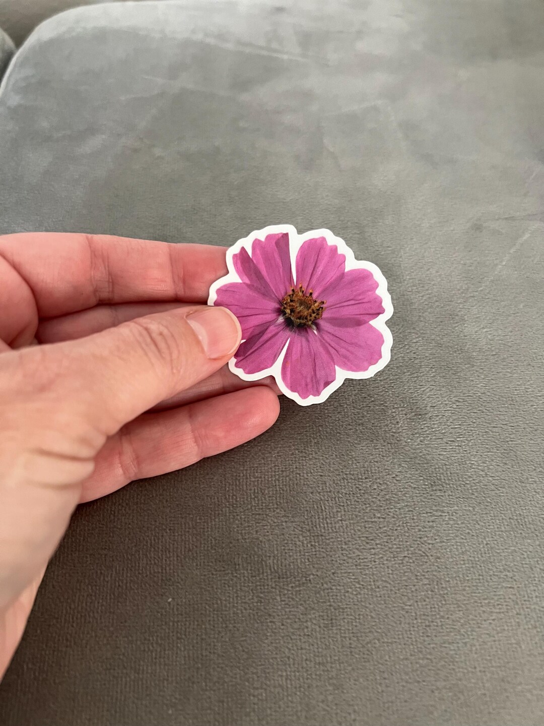 Flower Sticker, Cosmo Flower, Floral Vinyl Sticker - Laptop- Water ...