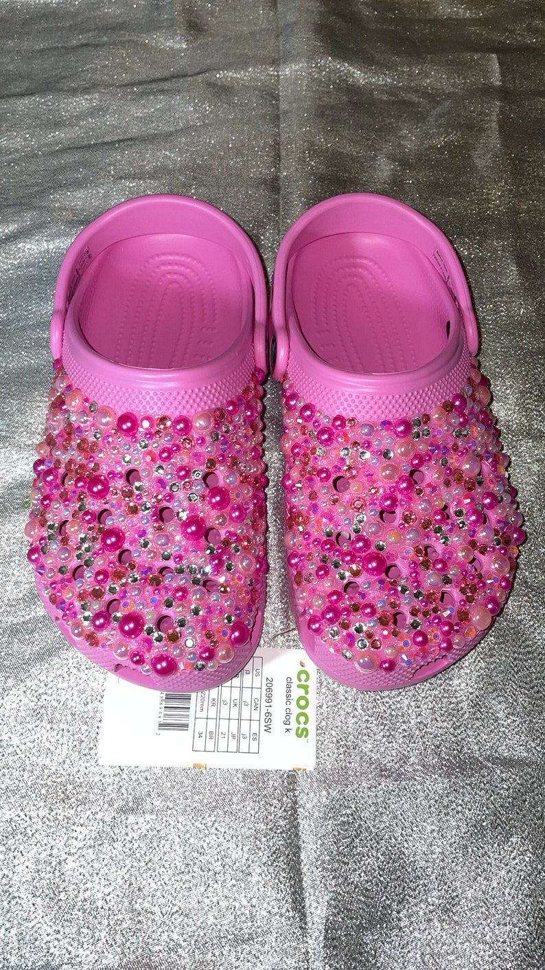 Bling Crocs pink - Etsy