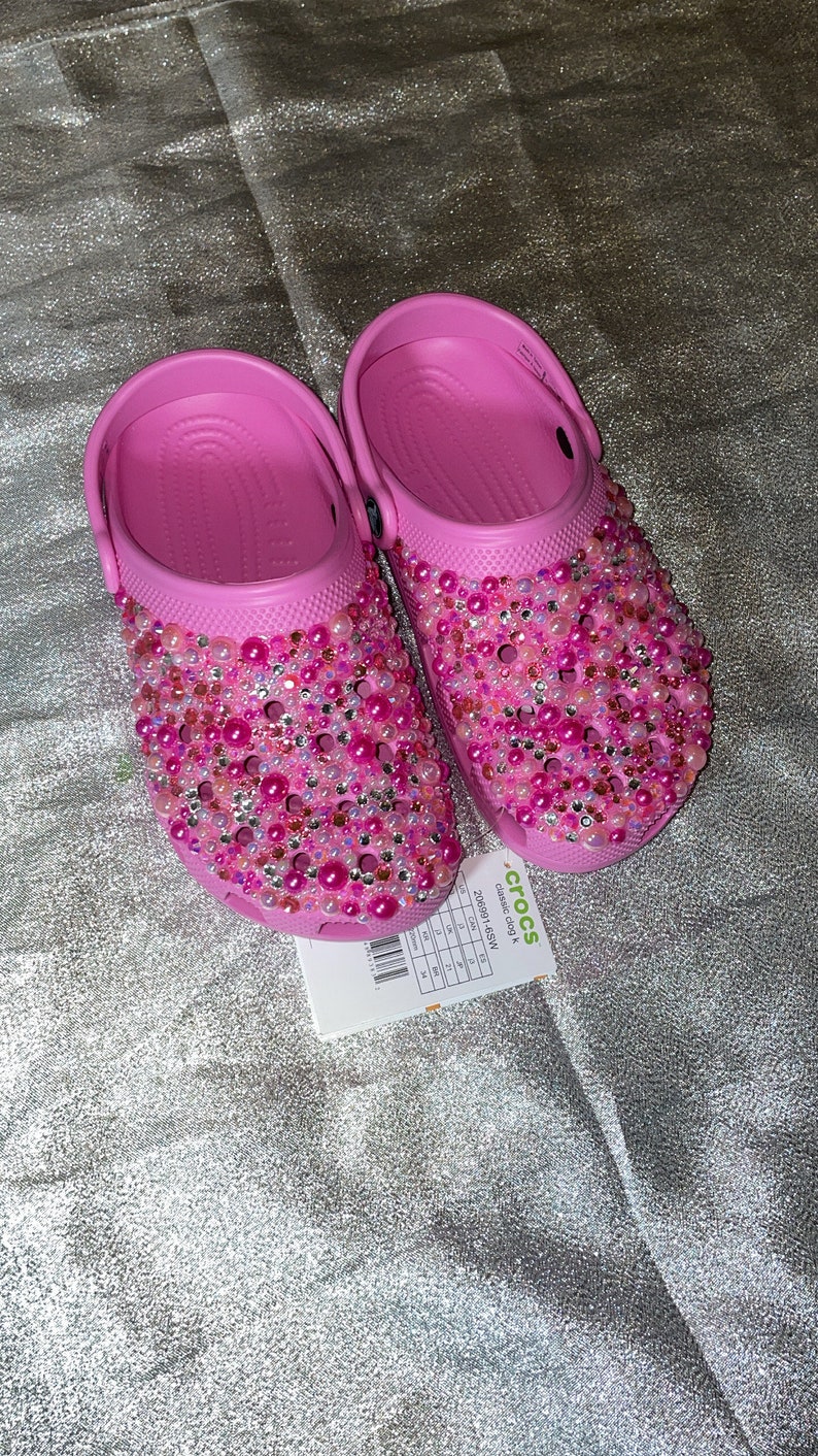Bling Crocs pink - Etsy