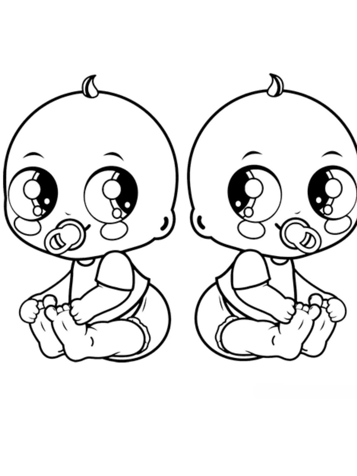 Cute Baby Coloring Pages - Prek-1st Grade-simple Easy Coloring Pages ...