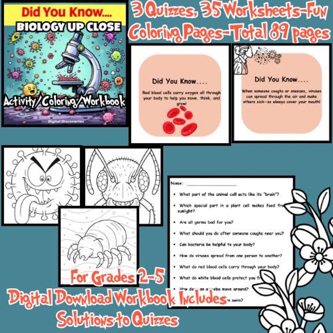 STEM Did You Know-biology up Close Workbook With Lessons and Quizzes ...
