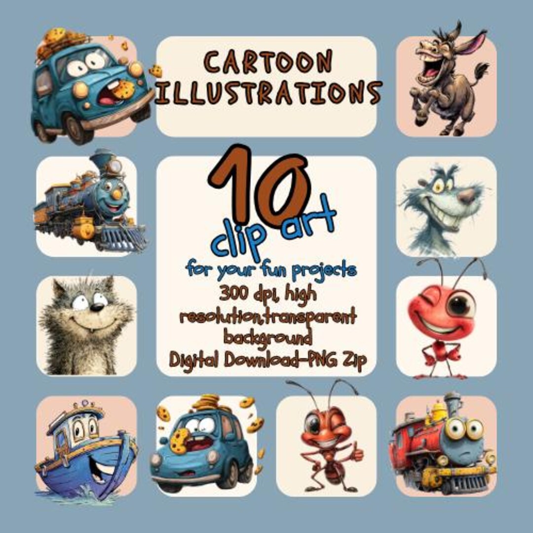 10 Fun Kids Clipart – Cartoon Illustrations, PNG Images With ...