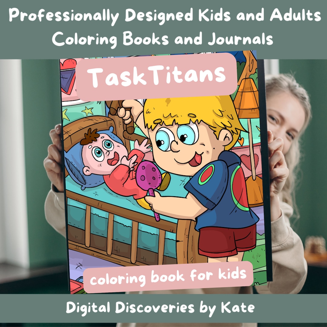 Task Titans, Children's Coloring Book, Kids Doing Chores, Family Values, Chores Coloring Book ...
