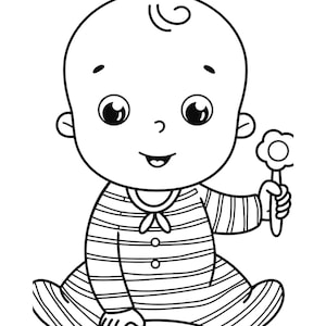 Cute Baby Coloring Pages - Prek-1st Grade-simple Easy Coloring Pages ...