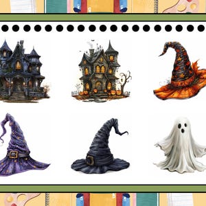 Halloween Clip Art- SET6-300 Dpi,witches,pumpkins,halloween, Halloween ...