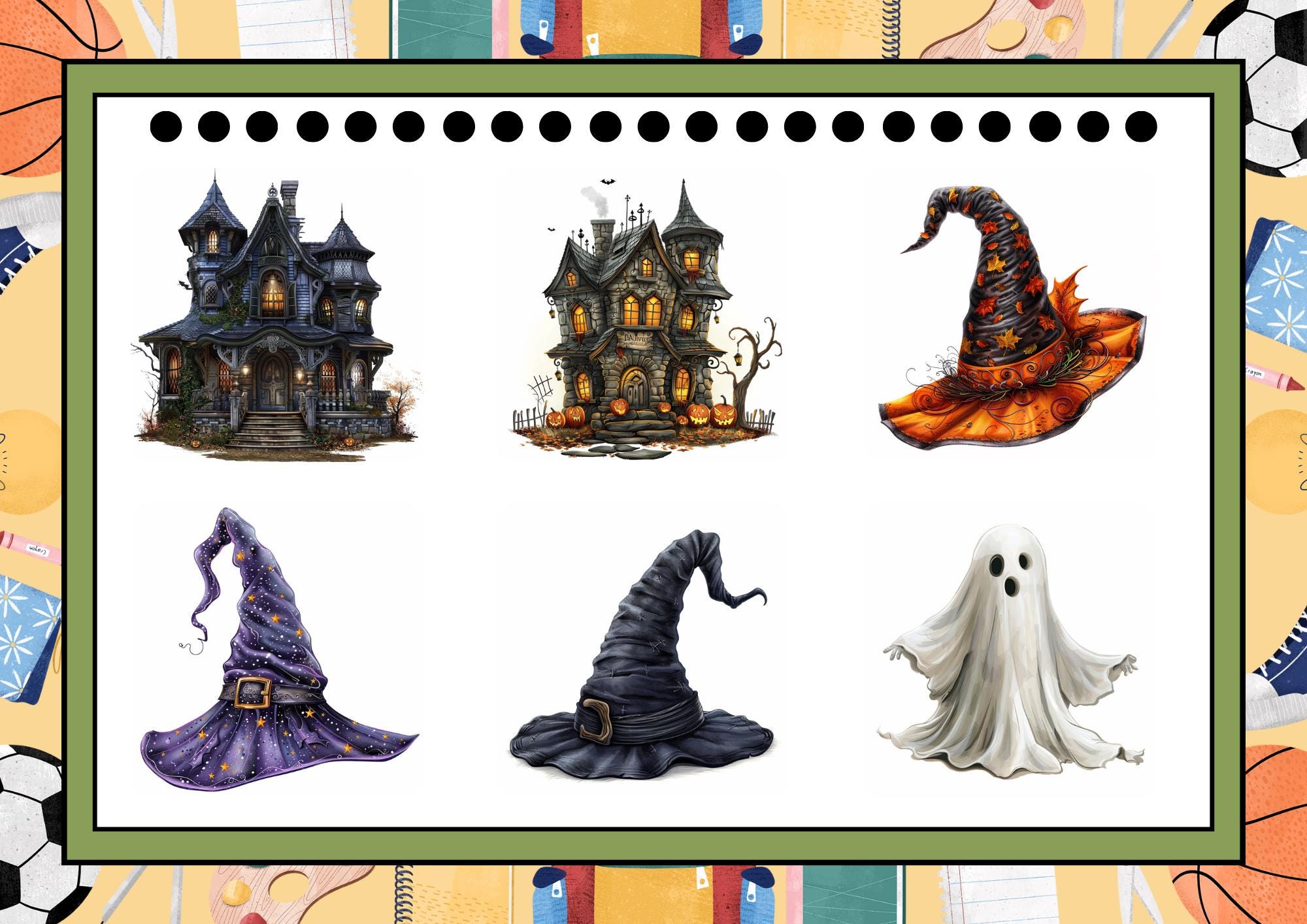 Halloween Clip Art Set – Spooky Witches & Pumpkins (300 Dpi) - Etsy