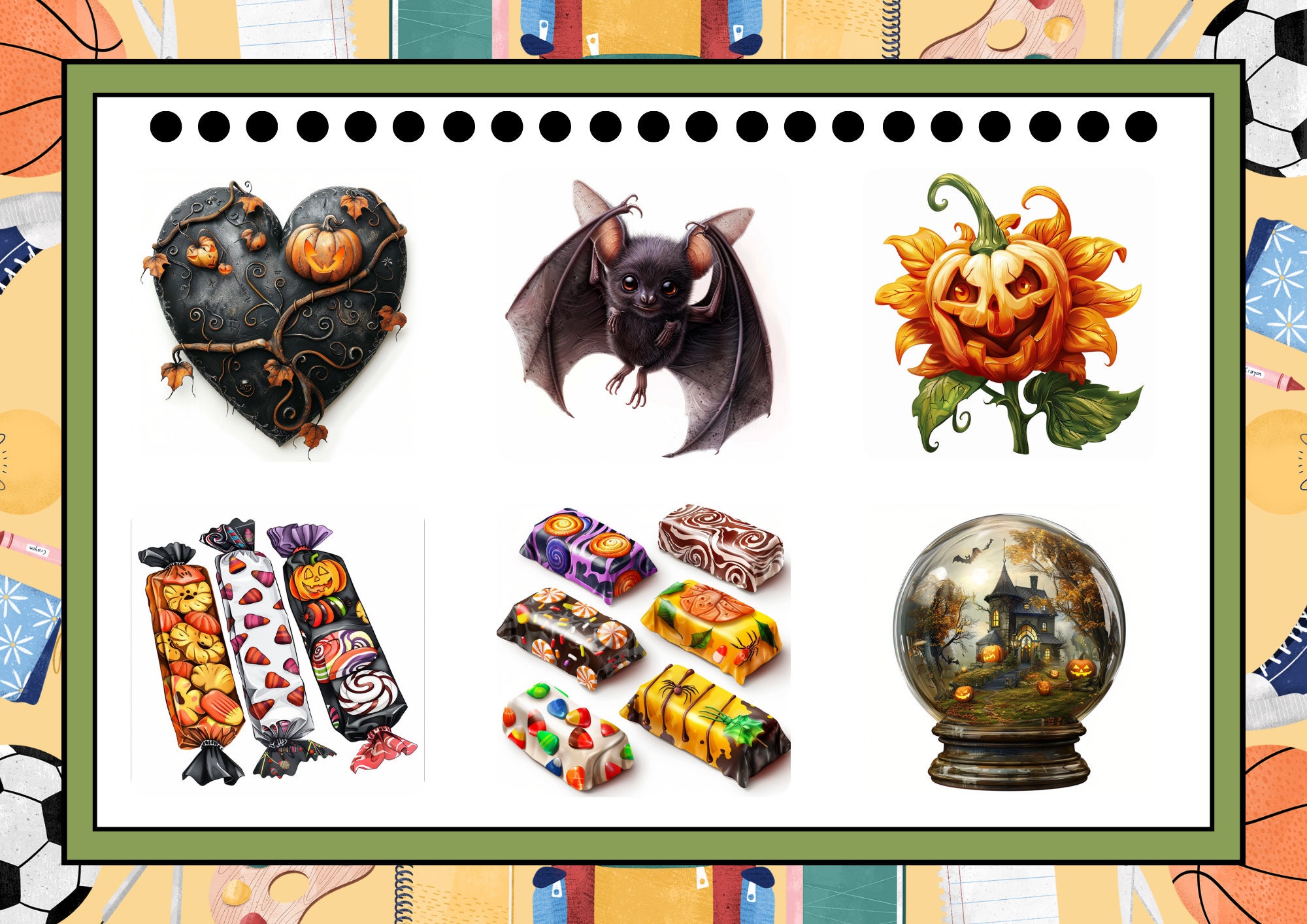 Halloween Clip Art- SET3-300 Dpi,witches,pumpkins,halloween, Halloween ...