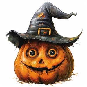 Halloween Clip Art Set – Witches, Pumpkins, DIY (300 Dpi) - Etsy