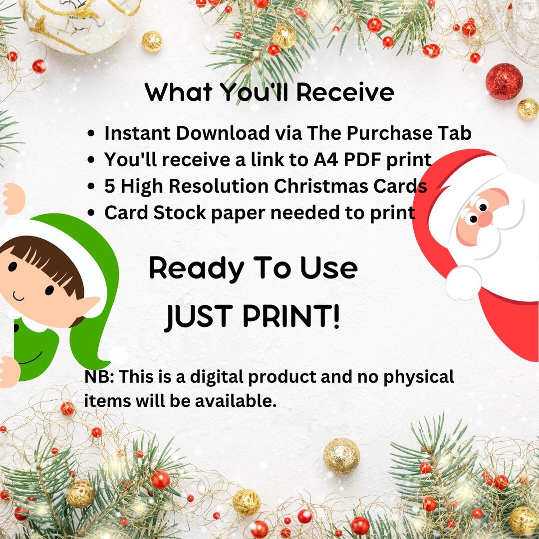 Color Me Christmas Cards, DIY Christmas Cards, Kids Coloring Christmas ...