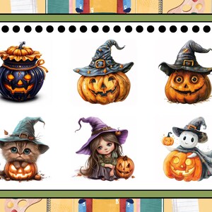 Halloween Clip Art- SET7-300 Dpi,witches,pumpkins,everything Halloween ...