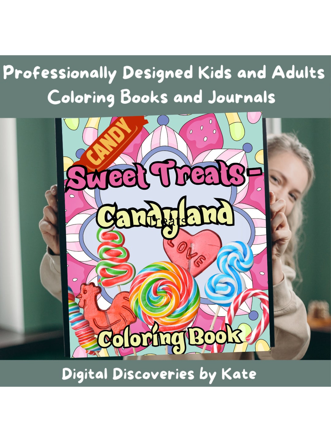 Sweet Treats-candy Land, Kindergarten Coloring, 5 Years Old, Bold and ...