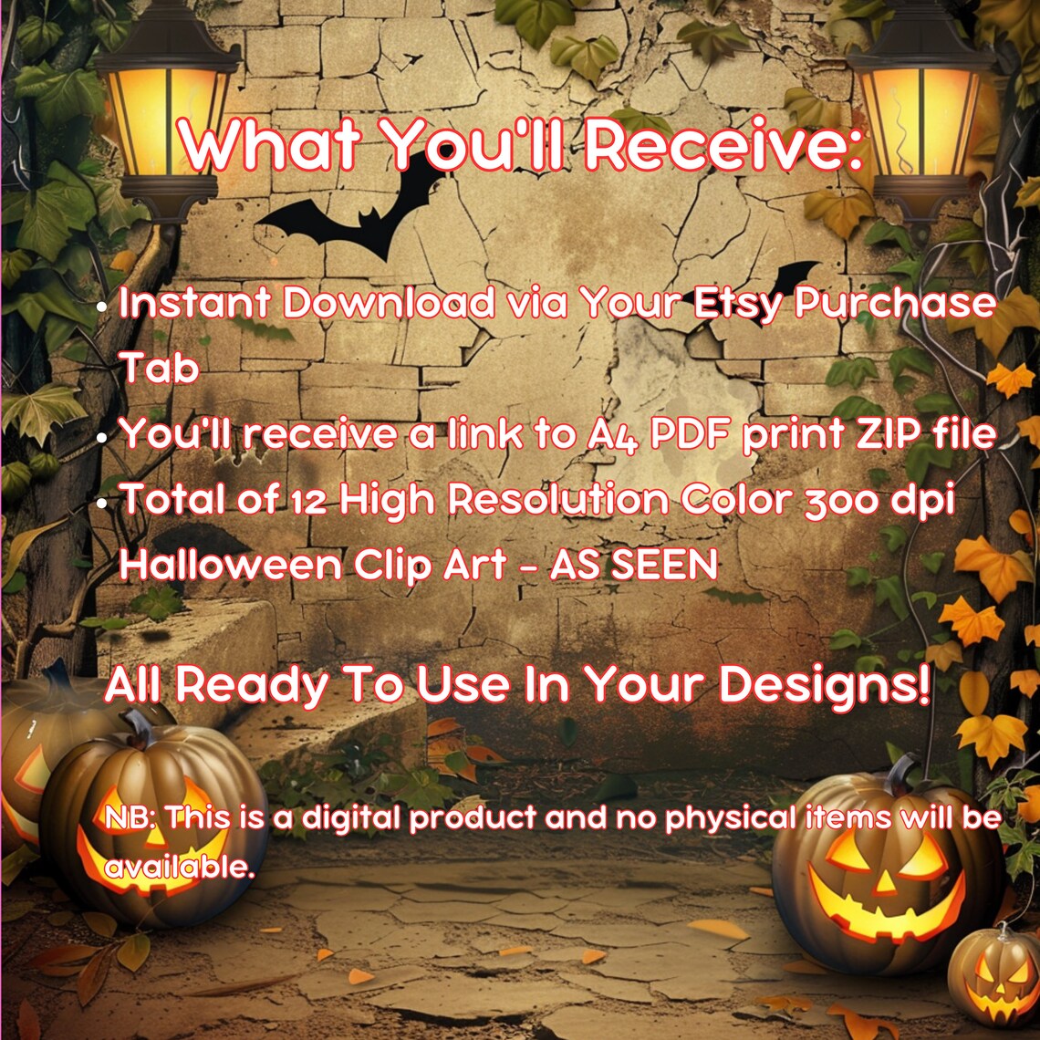 Halloween Clip Art Set – Witches, Pumpkins, and Haunted House (300 Dpi ...