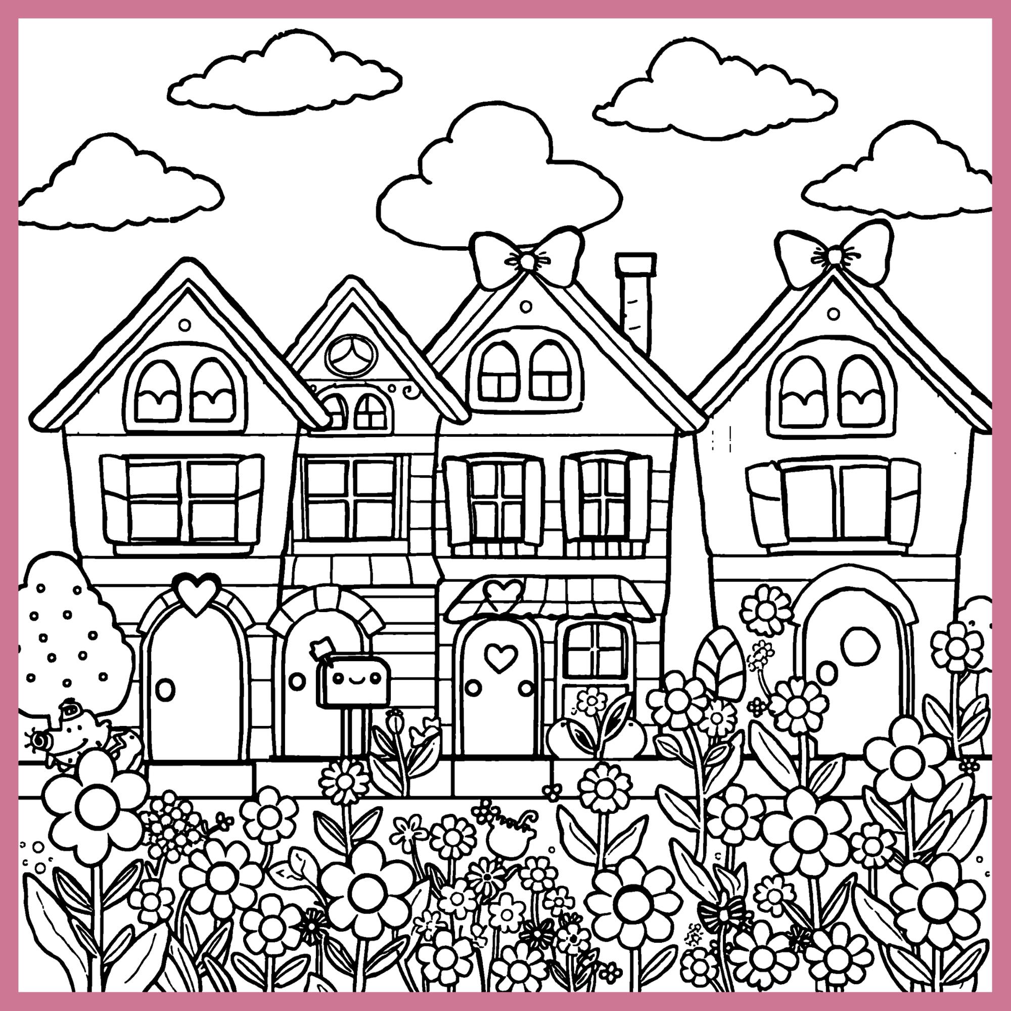 Doki Doki Town Coloring Book, Japanese Kawaii Style (75 Pages) - Etsy