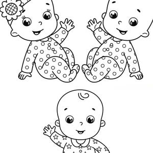 Cute Baby Coloring Pages - Prek-1st Grade-simple Easy Coloring Pages ...
