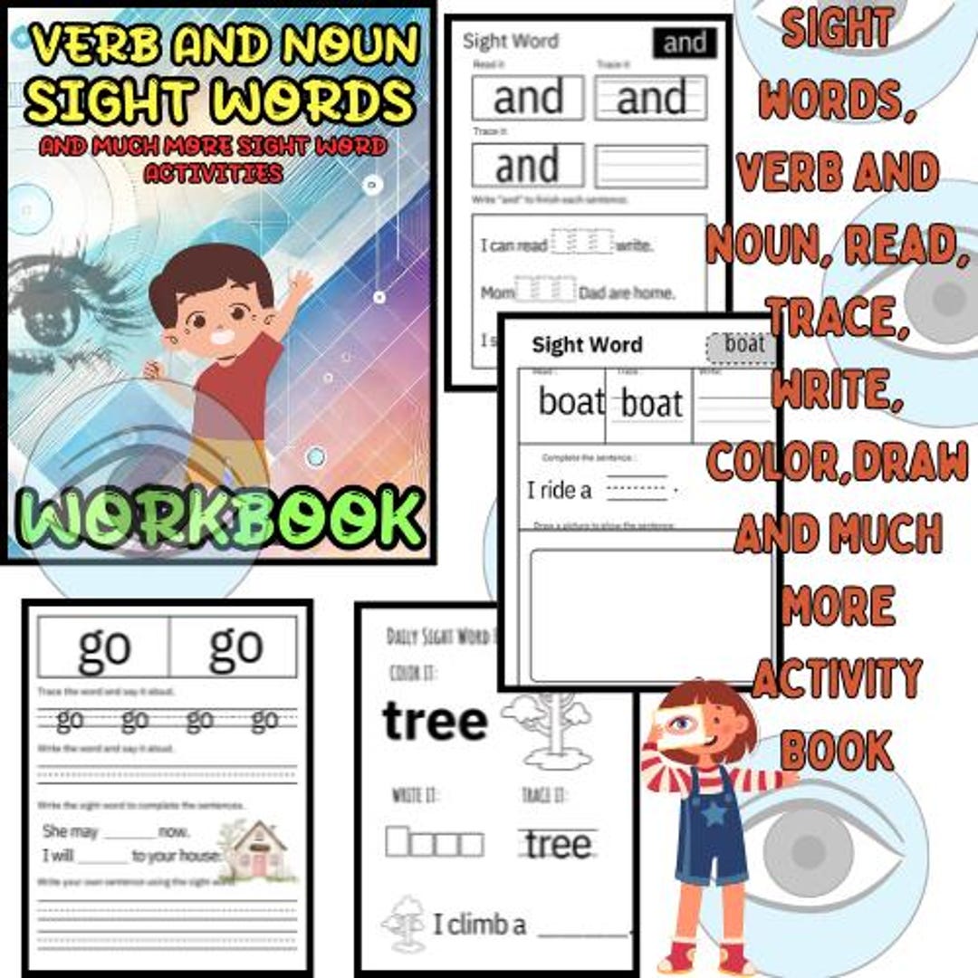 STEM Verb Noun Sight Words Workbook Grades K-2 (81 Pages) - Etsy