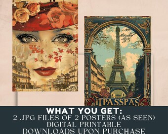 Vintage Parisian Posters, Vintage, Posters,classic French,art Lovers ...
