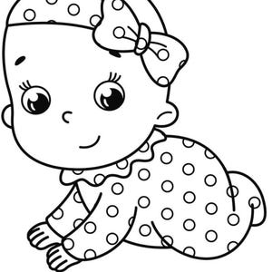 Cute Baby Coloring Pages - Prek-1st Grade-simple Easy Coloring Pages ...