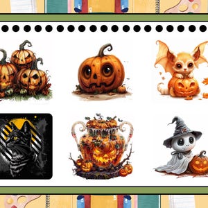 Halloween Clip Art- SET7-300 Dpi,witches,pumpkins,everything Halloween ...