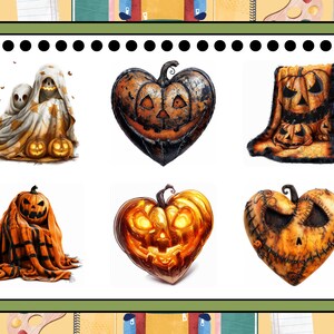 Halloween Clip Art Set – Witches, Pumpkins, Party Invitations (300 Dpi ...