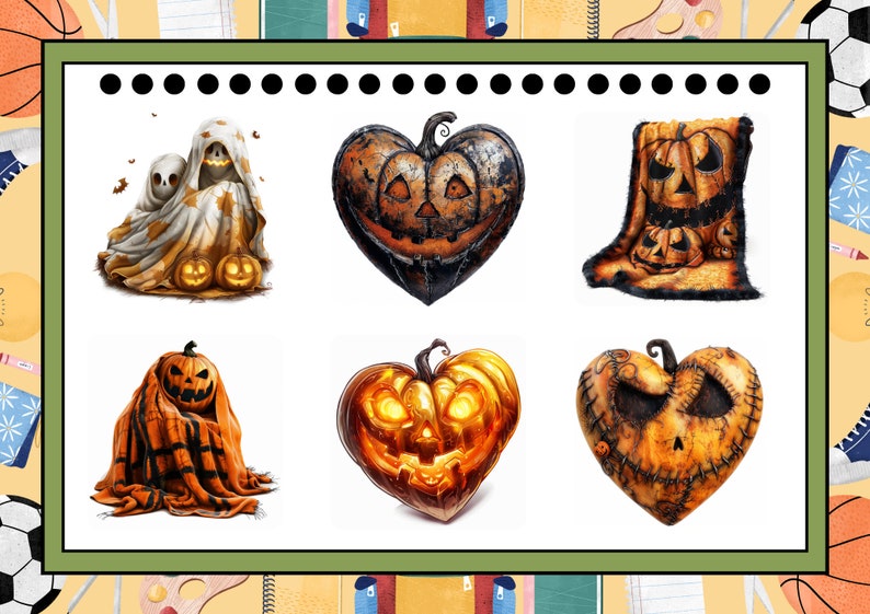 Halloween Clip Art- SET2- 12-300 Dpi,witches,pumpkins,halloween ...