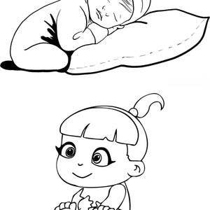 Cute Baby Coloring Pages - Prek-1st Grade-simple Easy Coloring Pages ...