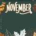 November Calendar Desktop Wallpaper for MacBook PC Green - Etsy