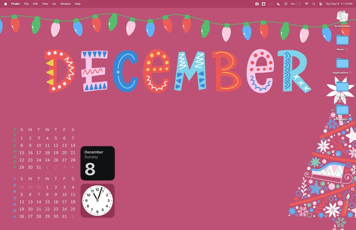 Pink December Wallpaper - Etsy