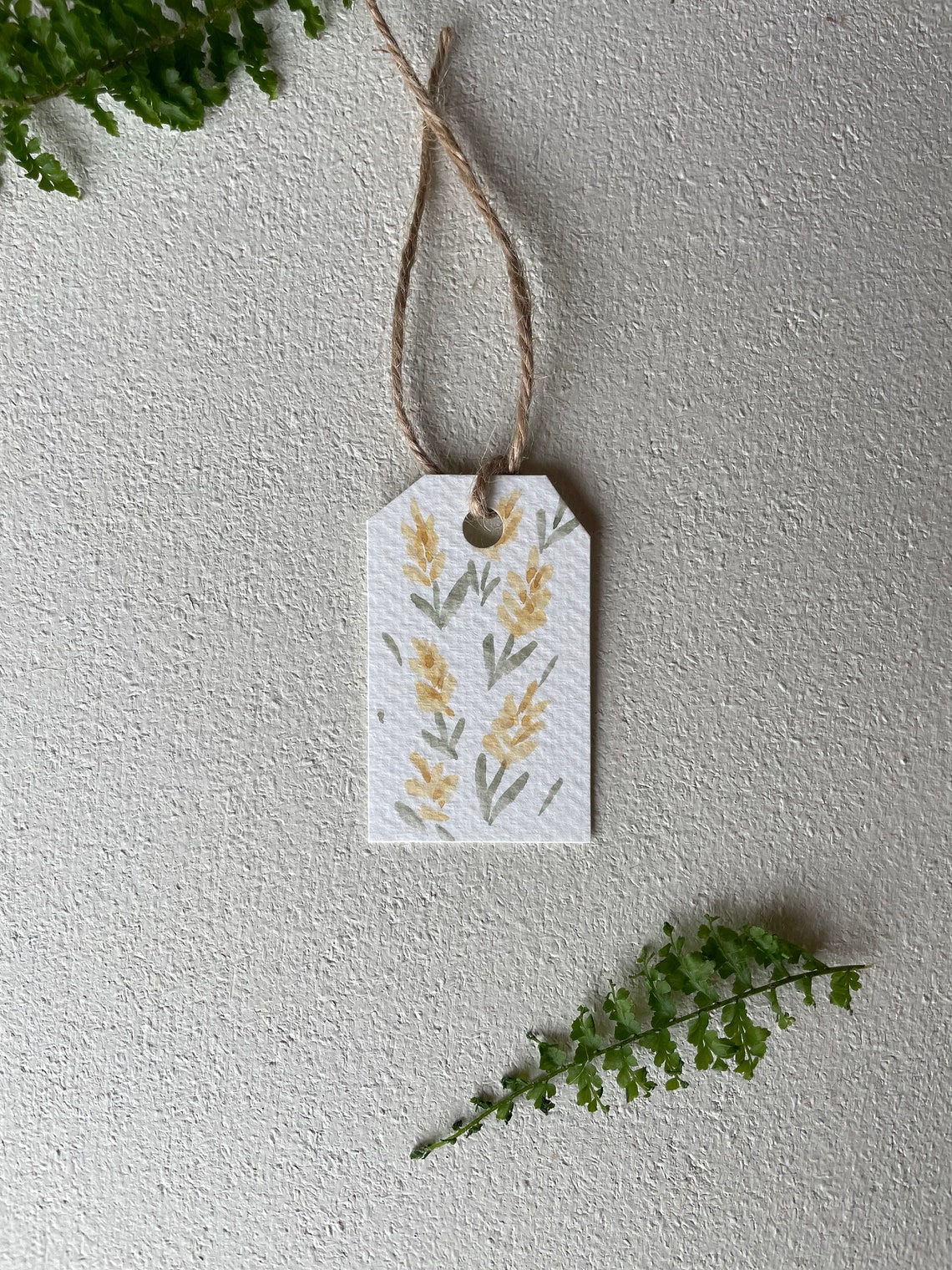 Handmade Watercolor Floral Gift Tags - Set of 4 Yellow Flower Designs ...